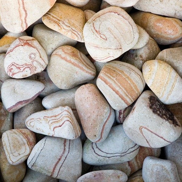 Rainbow Cobbles 40 to 90mm Garden Cobbles